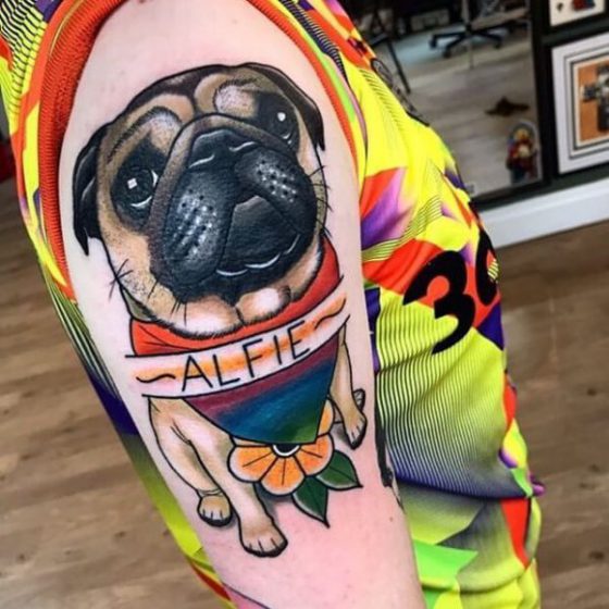 Pug Tattoos | Tattoo Design Inspirations - Lucky Pug